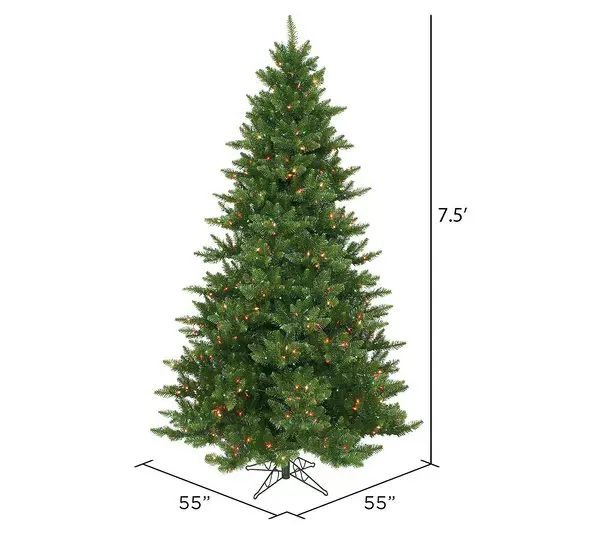 VICKERMAN 7.5' Prelit Camdon Fir Artificial Christmas Tree