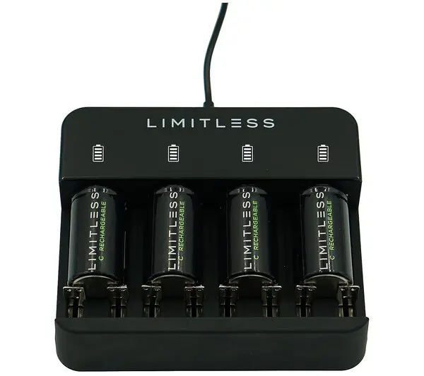 LIMITLESS Rechargeable Batteries With Digital Charging Dock