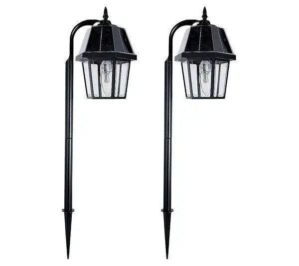 GAMA SONIC Gamasonic 2pk Solar Garden Light Shepherd Hooks - One-color