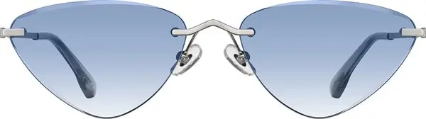 Zenni Cat-eye Metal Frame Sunglasses - Silver