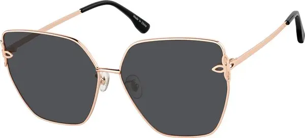 Zenni Sunglasses With Stainless Steel Full Rim Frame - Gold
