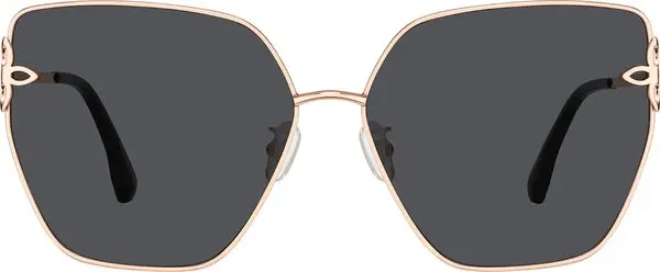 Zenni Sunglasses With Stainless Steel Full Rim Frame - Gold