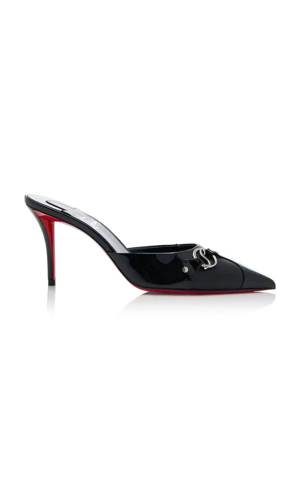 CHRISTIAN LOUBOUTIN Cl In 90s 80mm Patent Leather Mules - Black