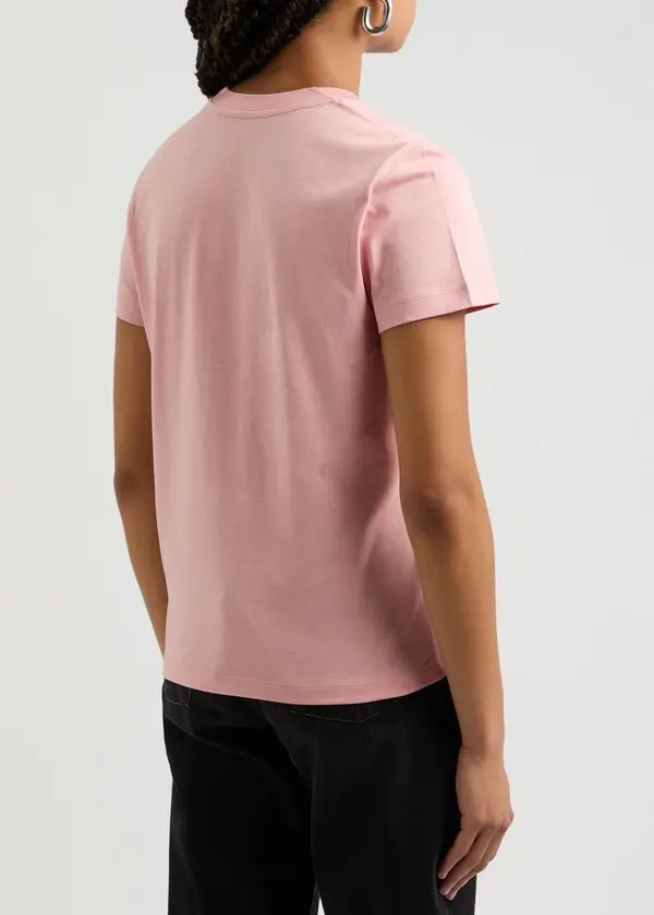 Moncler Logo Cotton T-shirt - Pink