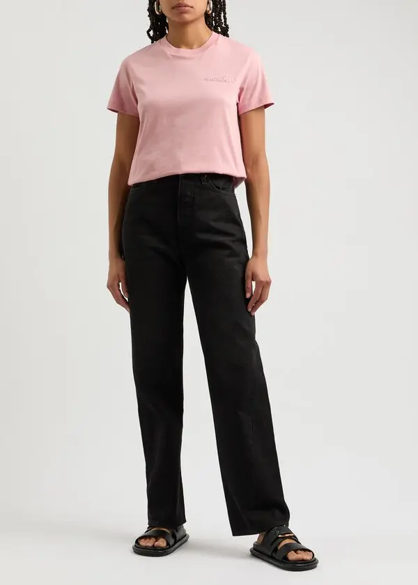 Moncler Logo Cotton T-shirt - Pink