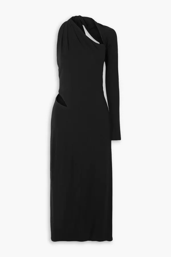 Versace Cutout One-shoulder Midi Dress