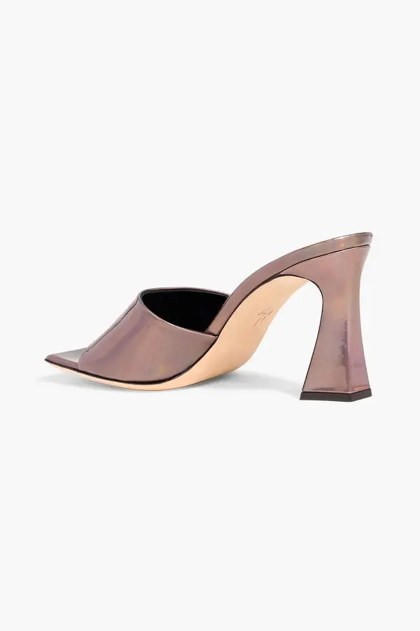 GIUSEPPE ZANOTTI Solhene 85 Iridescent Mules - Multicolor