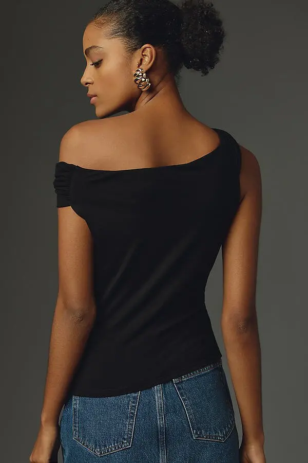 REFORMATION Cello Knit Top - Black