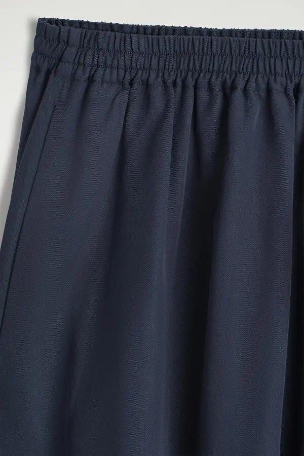 Cos Twill Palazzo Pants - Navy