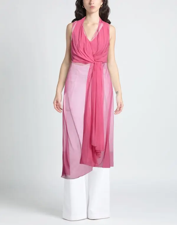 Alberta Ferretti Voile Pleated Top