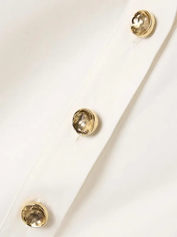 Altuzarra Margot Cropped Cotton-blend Poplin Top