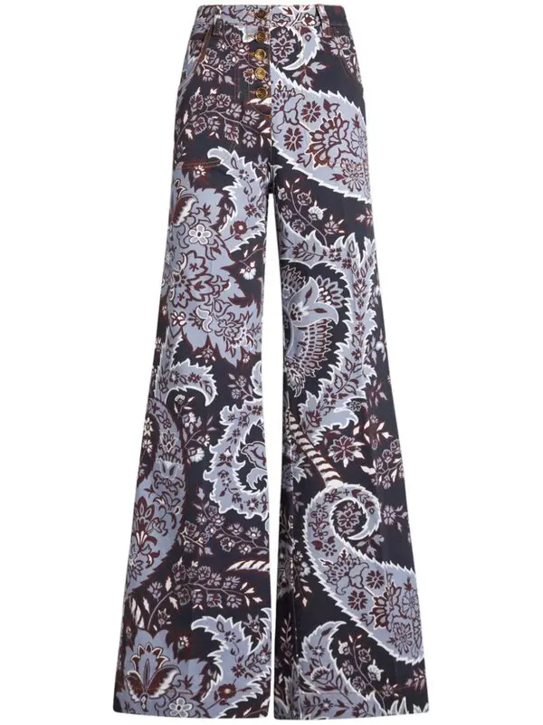 Etro Paisley-print Flared Jeans