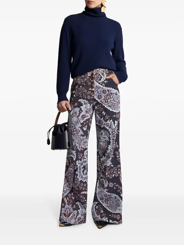 Etro Paisley-print Flared Jeans