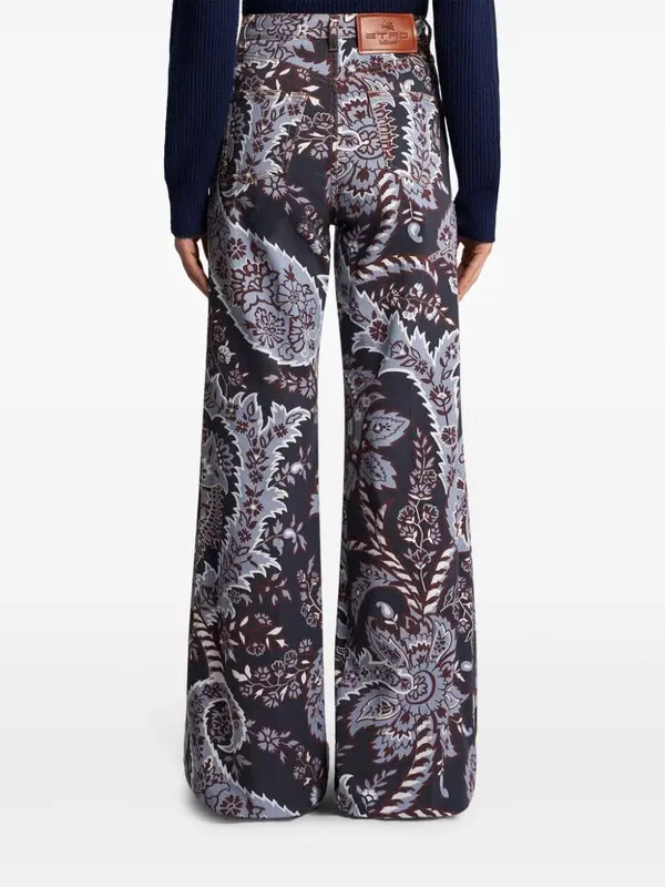 Etro Paisley-print Flared Jeans