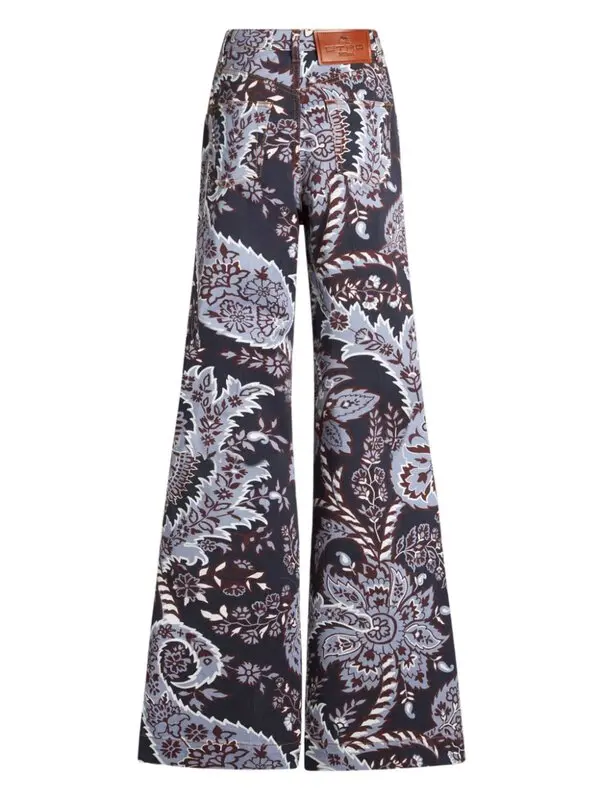 Etro Paisley-print Flared Jeans