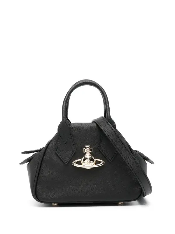 VIVIENNE WESTWOOD Orb-plaque Leather Tote - Black
