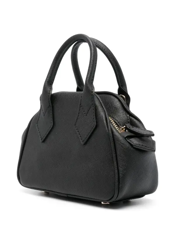 VIVIENNE WESTWOOD Orb-plaque Leather Tote - Black