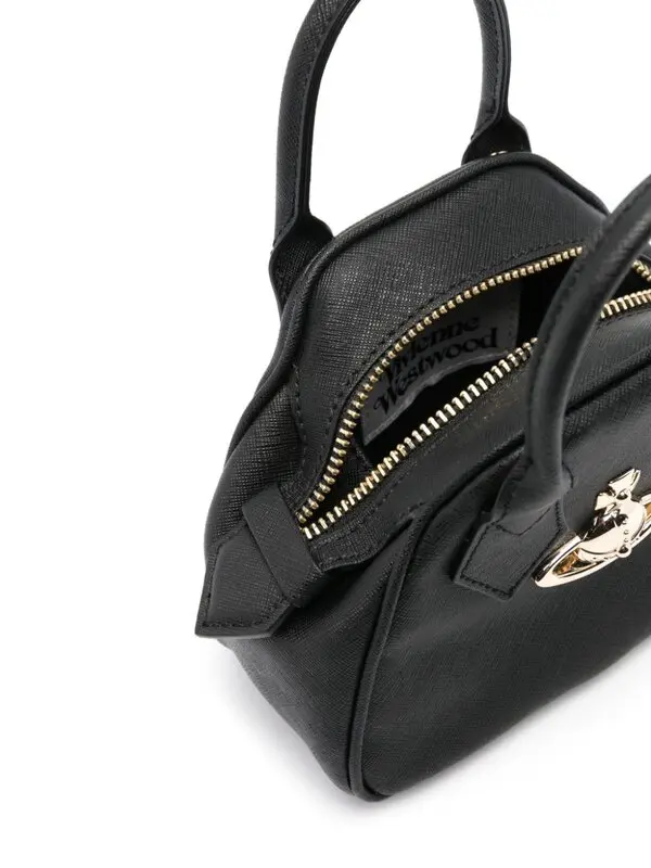 VIVIENNE WESTWOOD Orb-plaque Leather Tote - Black