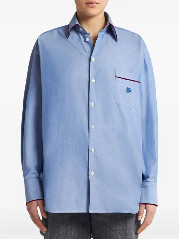 Etro Pegaso-embroidered Cotton Shirt