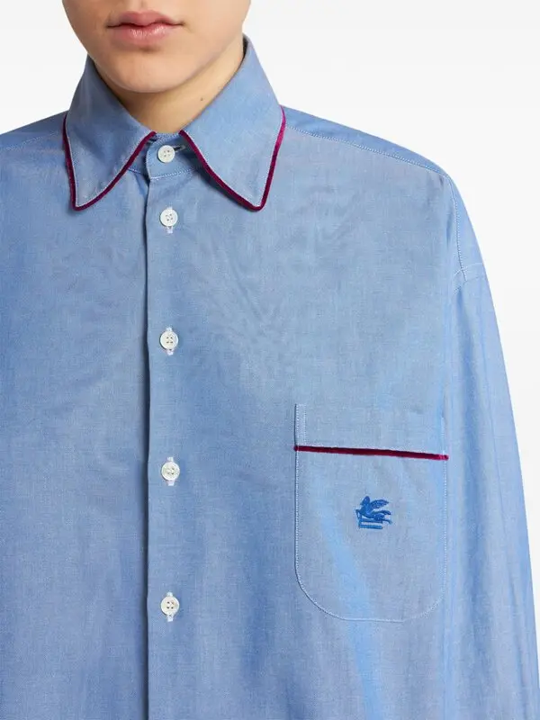 Etro Pegaso-embroidered Cotton Shirt