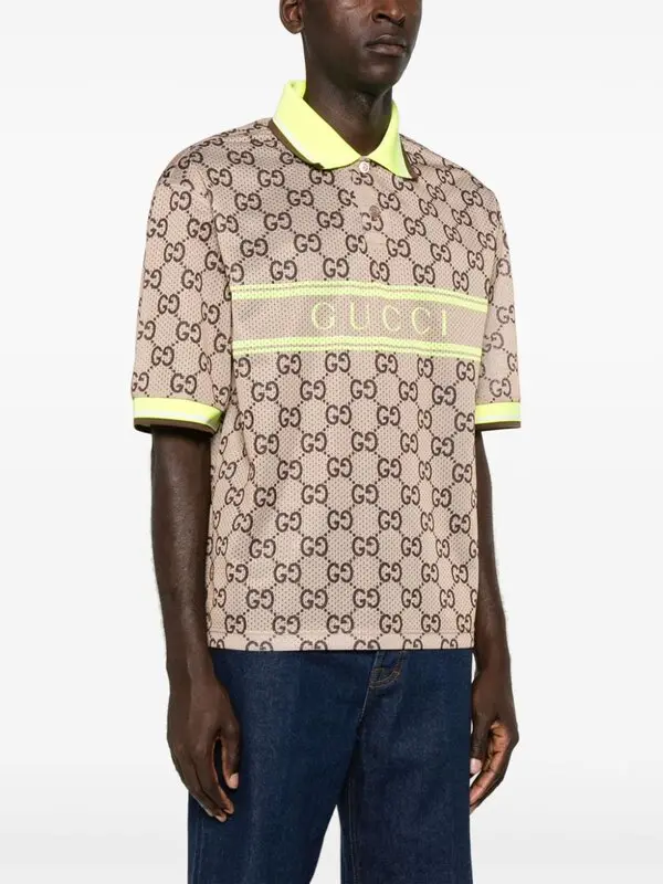 Gucci Gg Supreme Perforated Polo Shirt