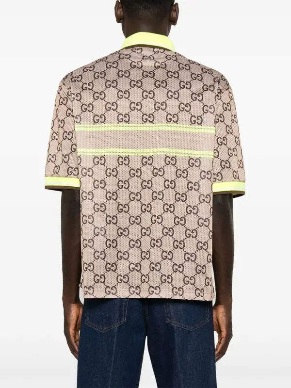 Gucci Gg Supreme Perforated Polo Shirt