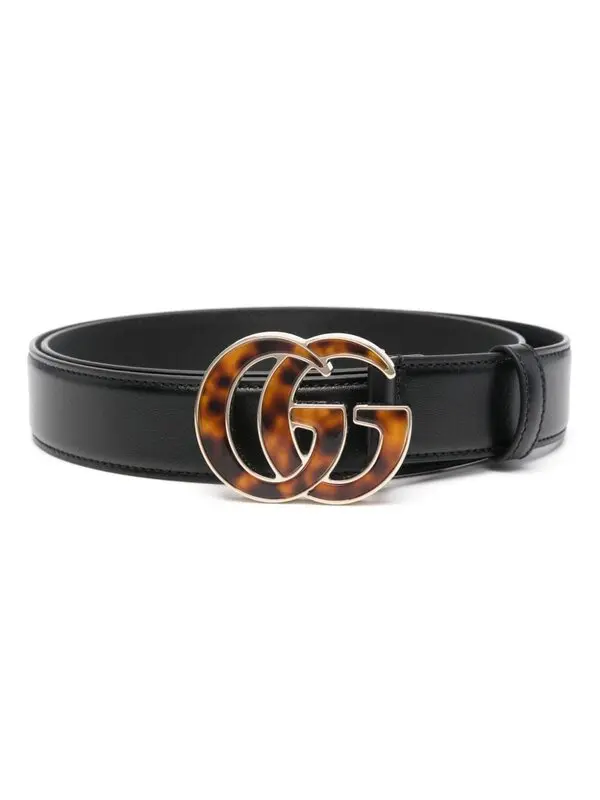 Gucci Gg Marmont Leather Belt - Black