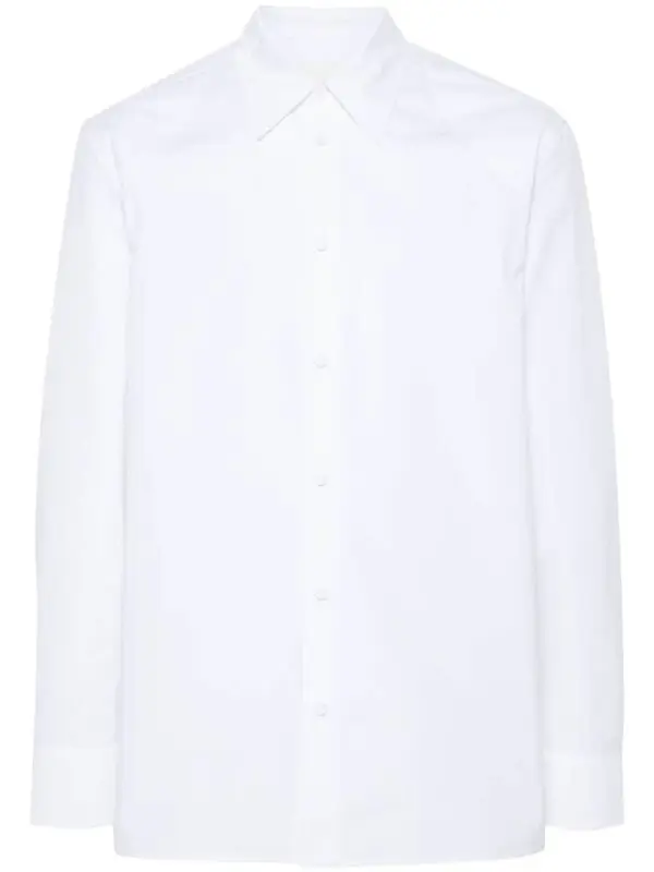 JIL SANDER Long-sleeve Organic Cotton Shirt - White