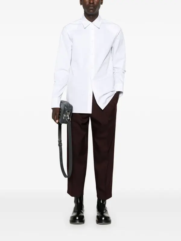 JIL SANDER Long-sleeve Organic Cotton Shirt - White