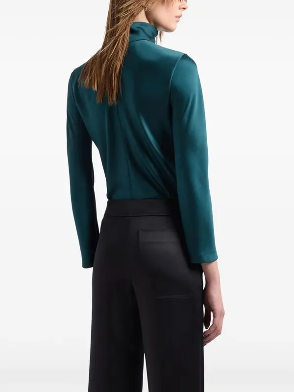 Giorgio Armani Mock-neck Silk Top