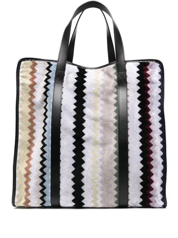 Missoni Zigzag-woven Tote Bag - Grey