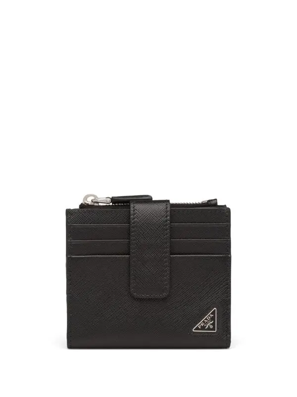 Prada Saffiano-leather Card Holder - Black