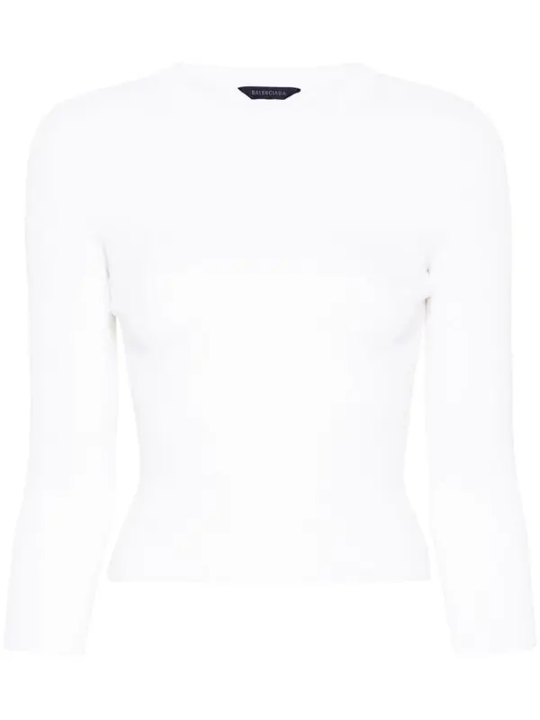 Balenciaga Bb-pattern Open-knit Jumper - White
