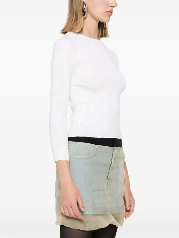 Balenciaga Bb-pattern Open-knit Jumper