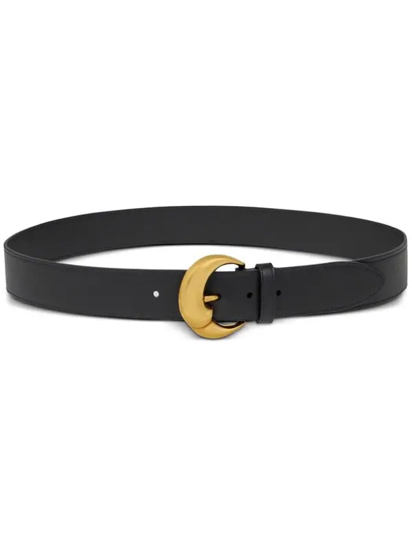 Etro Paisley Buckle Leather Belt - Black