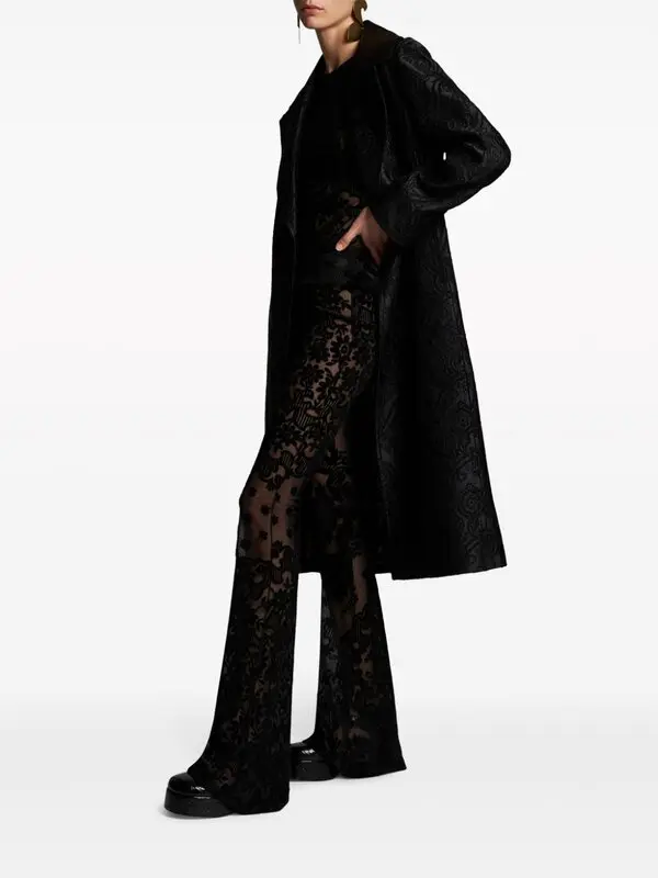 Etro Tulle And Jacquard Velvet Top