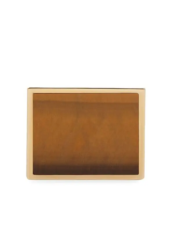 Dries Van Noten Gemstone Signet Ring - Gold