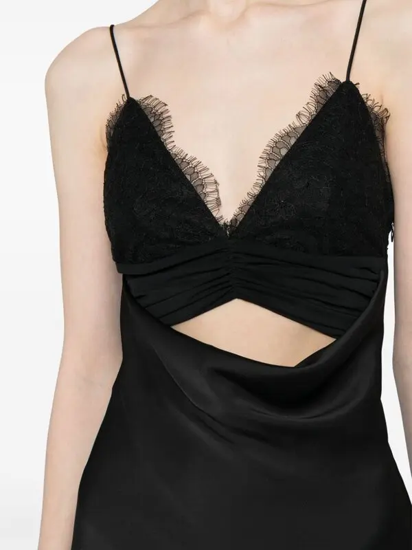 Misha Collection Layered Silk Maxi Dress In Black - 70% Off | Editorialist