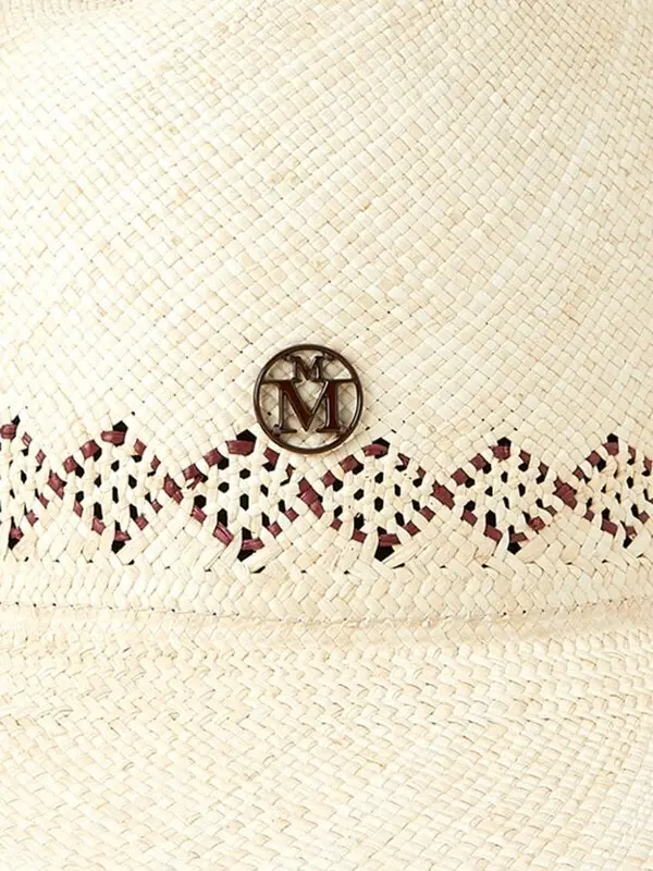 MAISON MICHEL Kate Interwoven Straw Hat - Neutrals