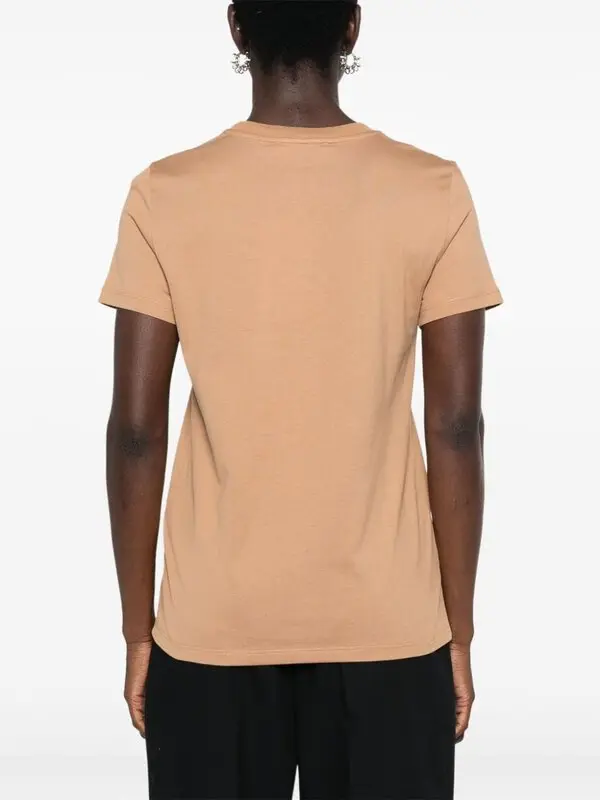 Max Mara Papaia Logo-embroidered T-shirt - Neutrals