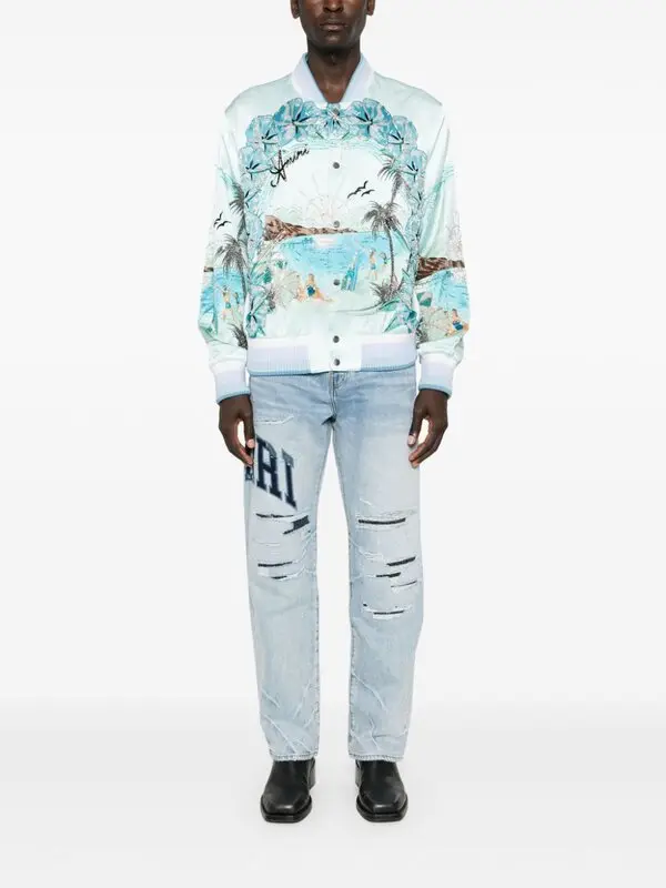Amiri Paradise Beaded Bomber Jacket