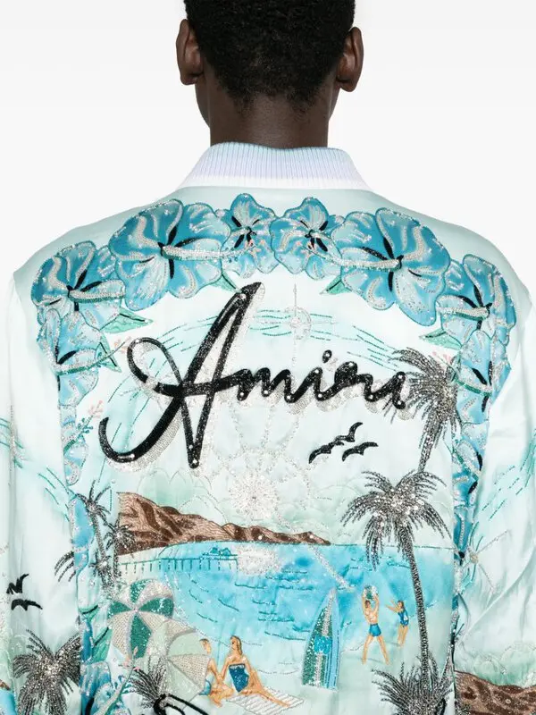 Amiri Paradise Beaded Bomber Jacket