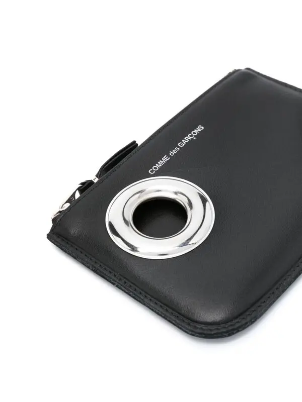 Comme Des Garçons Eyelet-detail Leather Wallet