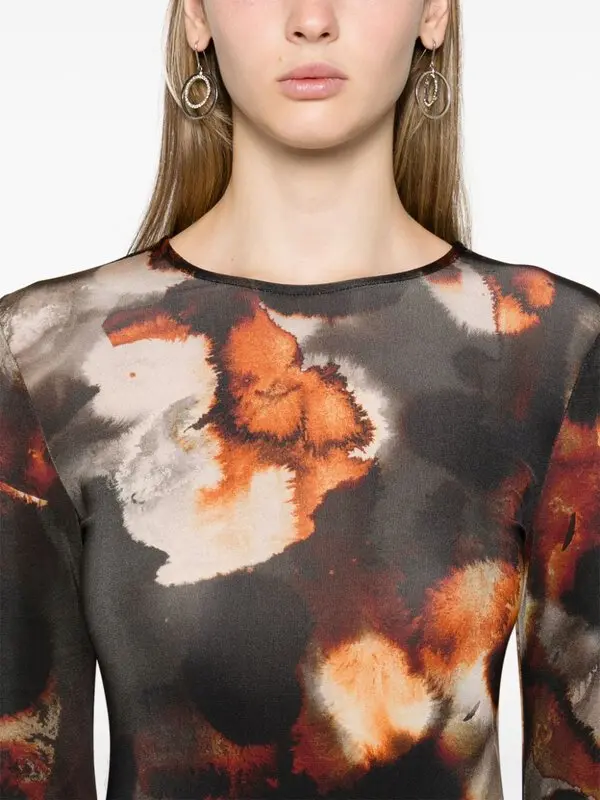 ALLSAINTS Katlyn Abstract-print Maxi Dress - Brown