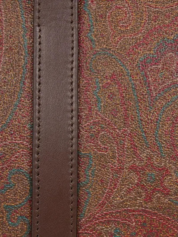 Etro Arnica Top-handle Bag With Paisley Print - Brown