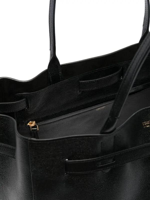 TOM FORD Audrey Leather Tote Bag - Black