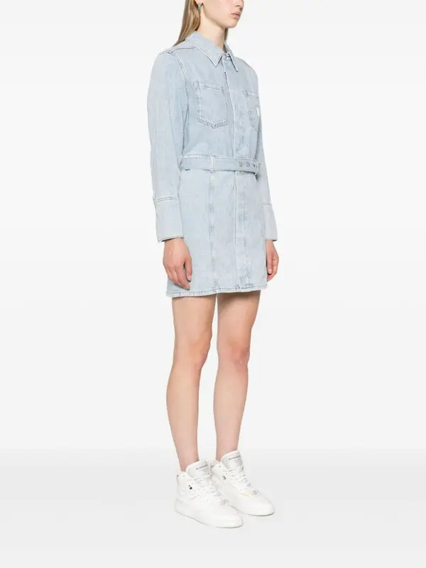 Calvin Klein Belted Mini Denim Dress