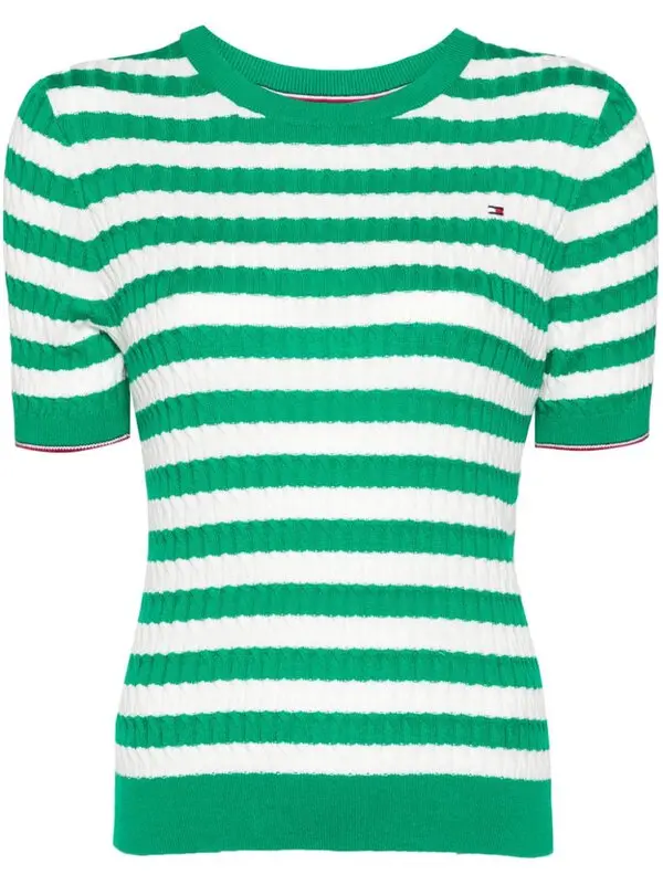 Tommy Hilfiger Striped Cable-knit T-shirt