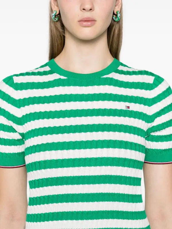Tommy Hilfiger Striped Cable-knit T-shirt