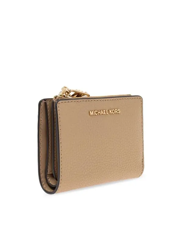 Michael Kors Logo-lettering Leather Wallet - Neutrals